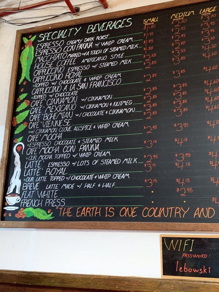 Menu at Macy's European Coffeehouse & Bakery, Flagstaff