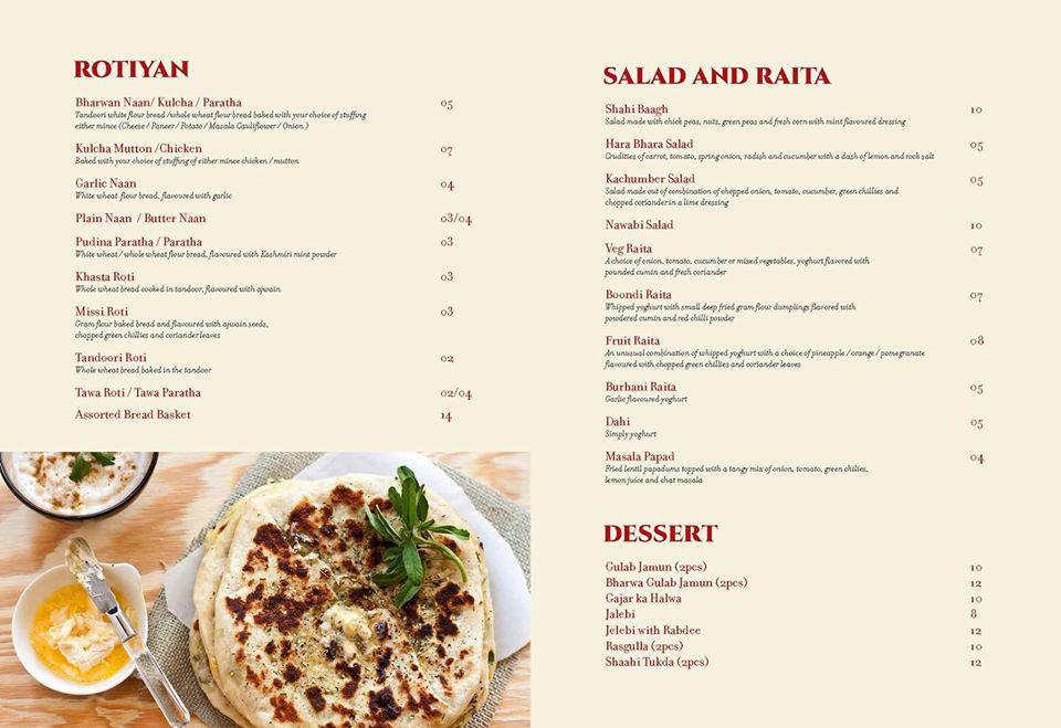 Menu at Dabbawala Restaurant, Dubai, Titanic Building