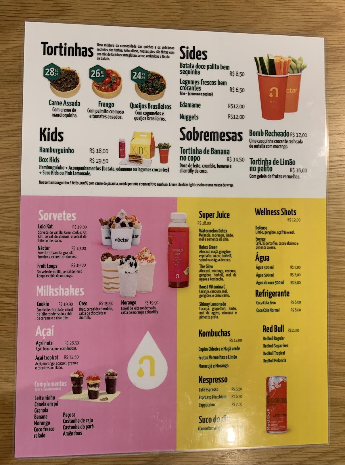 Menu em Néctar Natural Fast Food Pinheiros: Comida saudável, Delivery ...