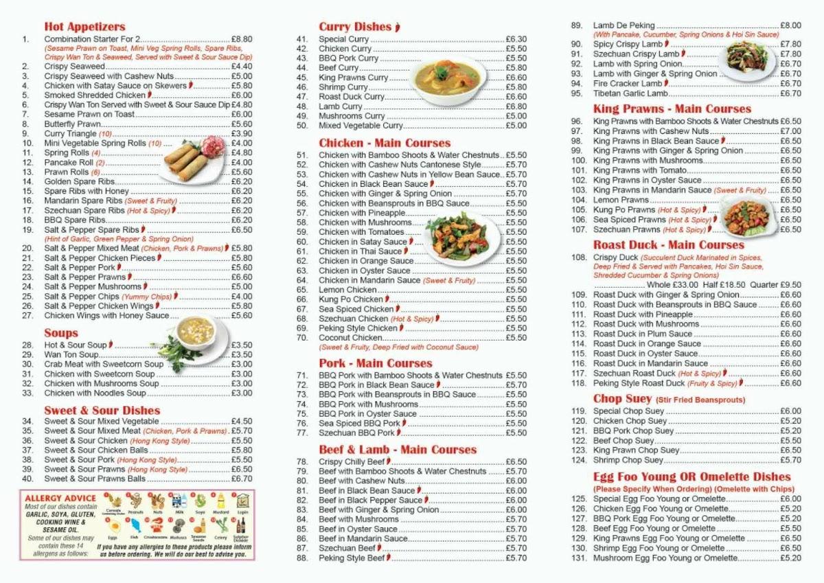 Carta de comida rápida New Beijing, Didcot