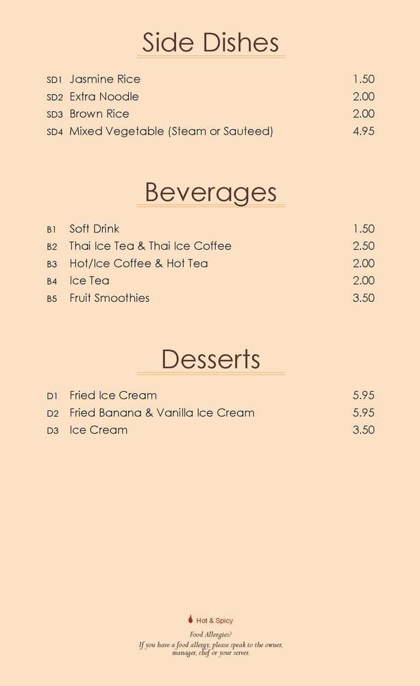 Menu at Noodle Plus restaurant, White Plains