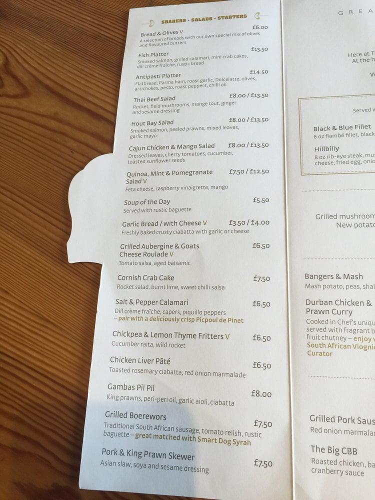 Menu at The Crown pub & bar, Reading, Foxhill Lane Playhatch