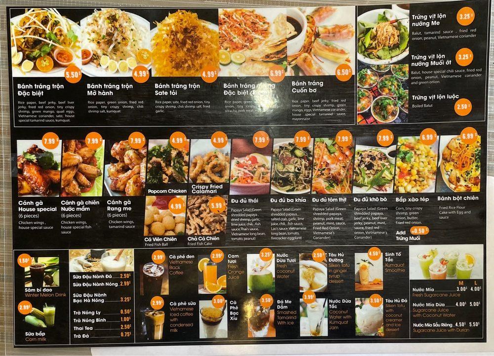 Menu at Pha Lau Quan Street Food restaurant, Westminster