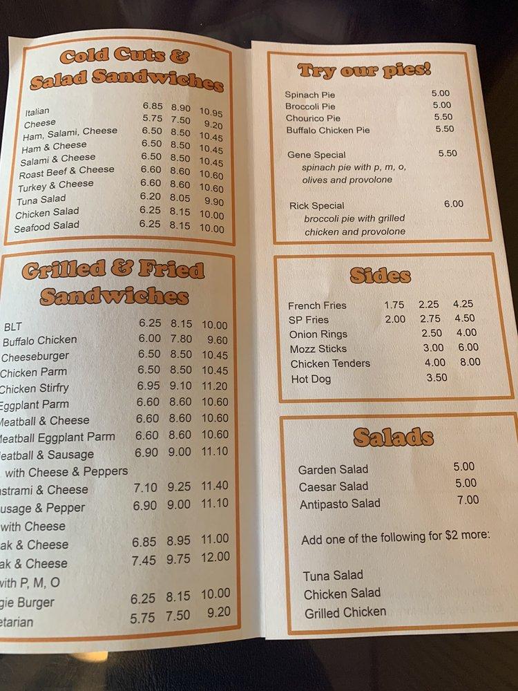 Menu at Riccotti's Sandwich Shop fast food, Bristol