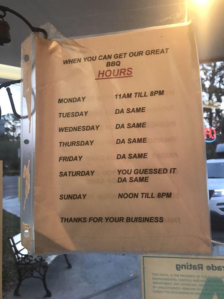 Menu at Bullies BBQ, Hilton Head Island