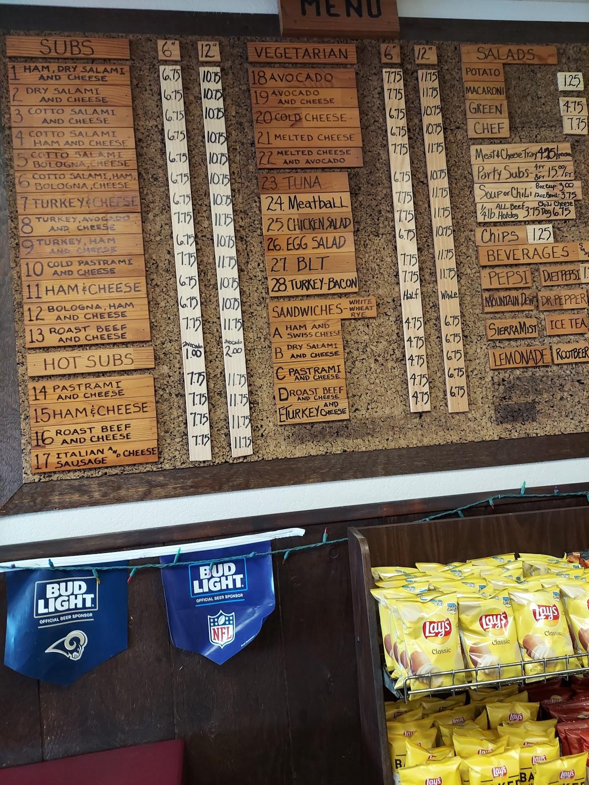 Menu at Scott's Sub Co restaurant, Modesto