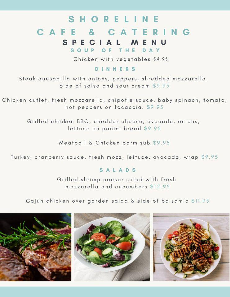Menu at Shoreline Cafe & Catering, Branford