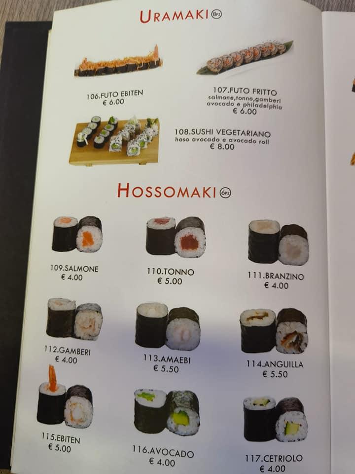Menu at J Sushi restaurant, Castel D'Azzano