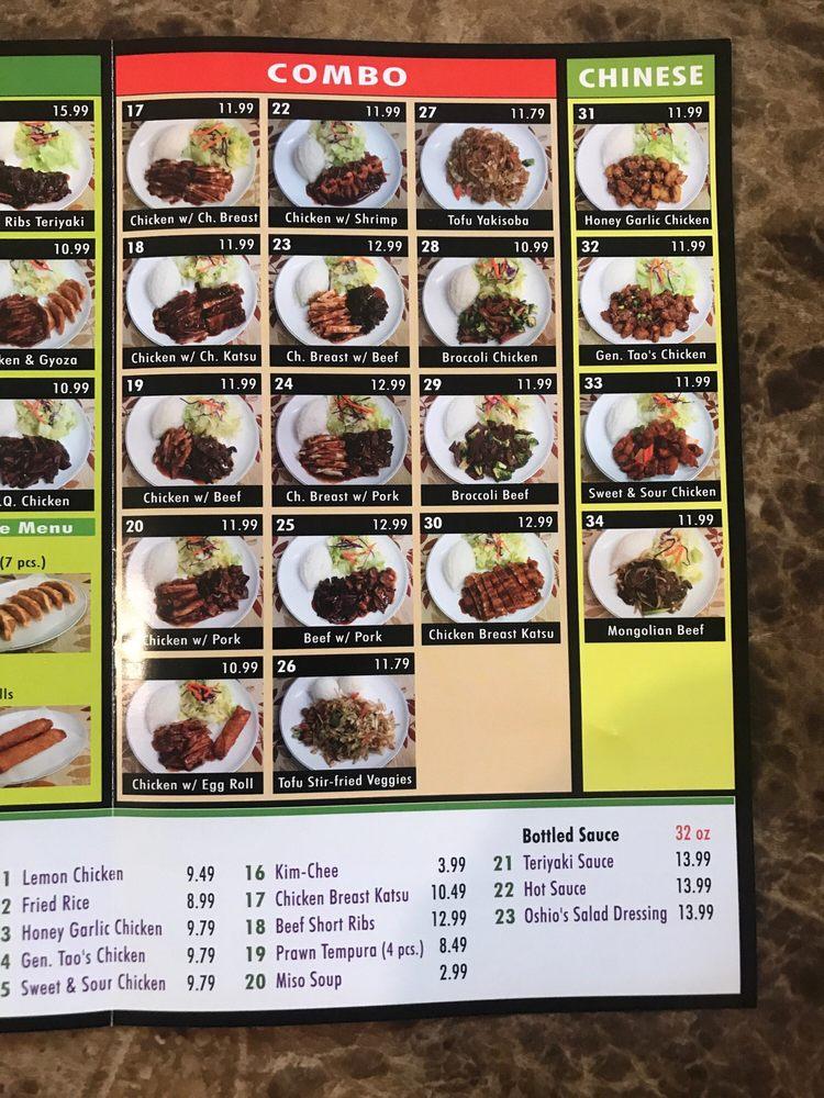 Menu at Oshio 2 Teriyaki & Burger restaurant, Black Diamond
