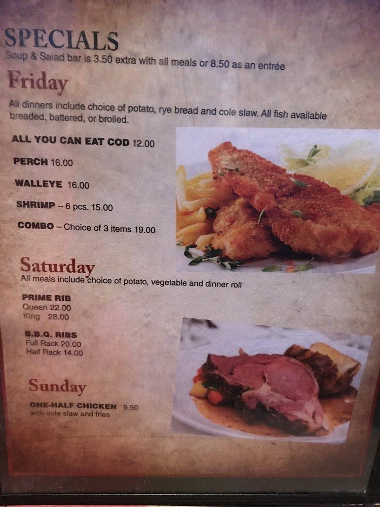 Menu at Richards of Dunbar Supper Club & Motel, Goodman