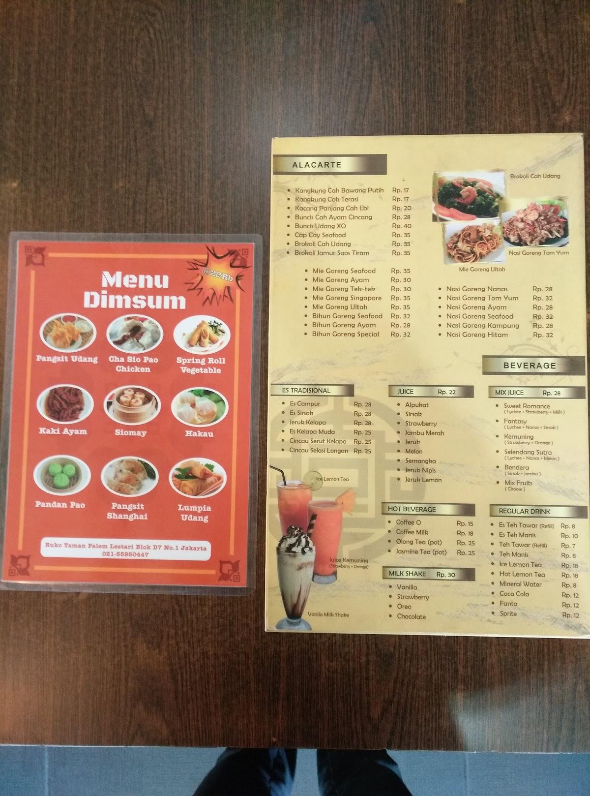 Carta del restaurante AB Suki, Yakarta, Ruko taman Palem Lestari