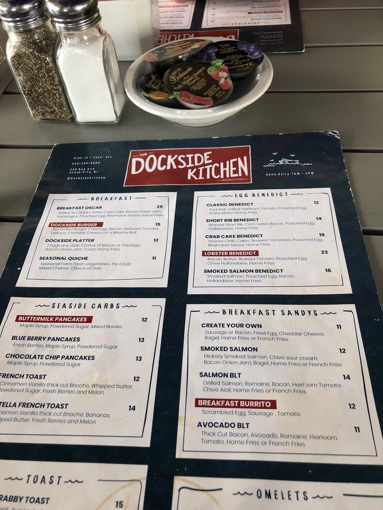 Menu at Dockside Kitchen restaurant, Ocean City