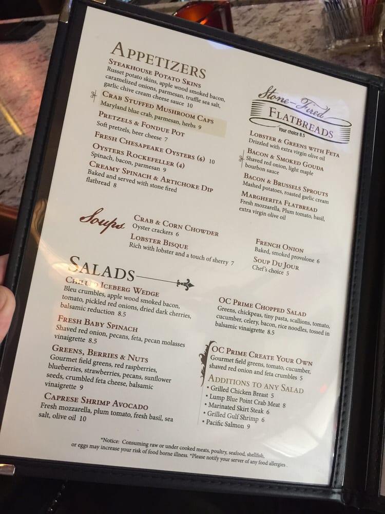 Menu at Old City Prime pub & bar, Lima