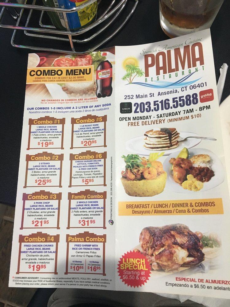 Menu at Palma Restaurant, Ansonia