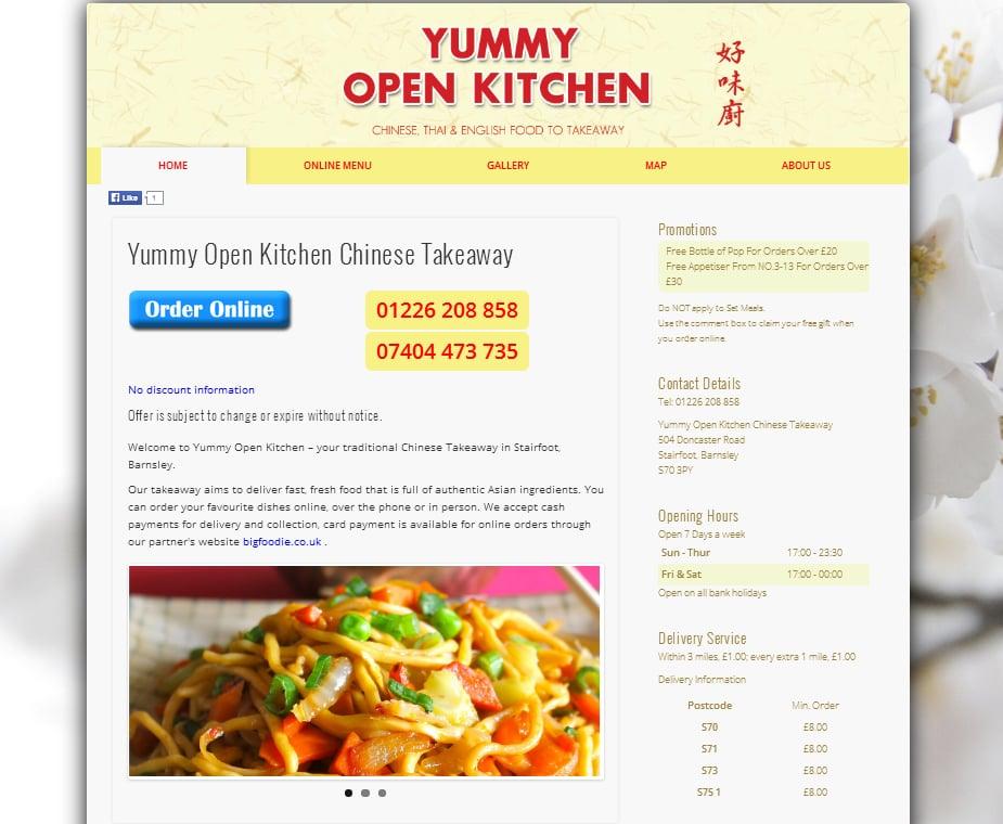 Carta de Yummys Restaurant & Takeaway, Barnsley