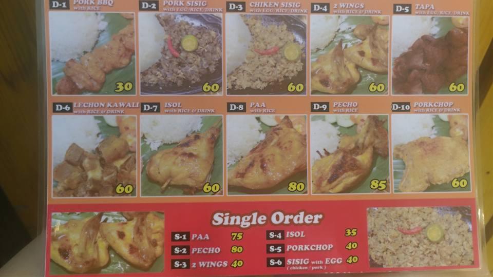 Carta del restaurante Dok Manok Bacolod herbosa branch, Manila