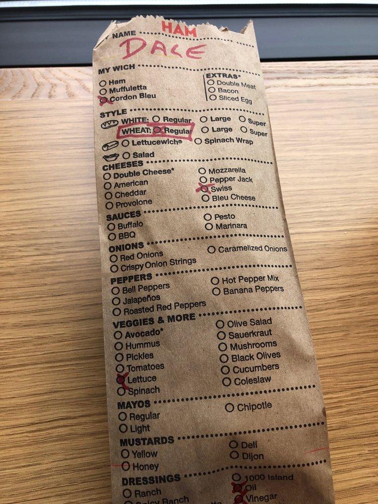Menu at Which Wich Superior Sandwiches restaurant, Hillsboro