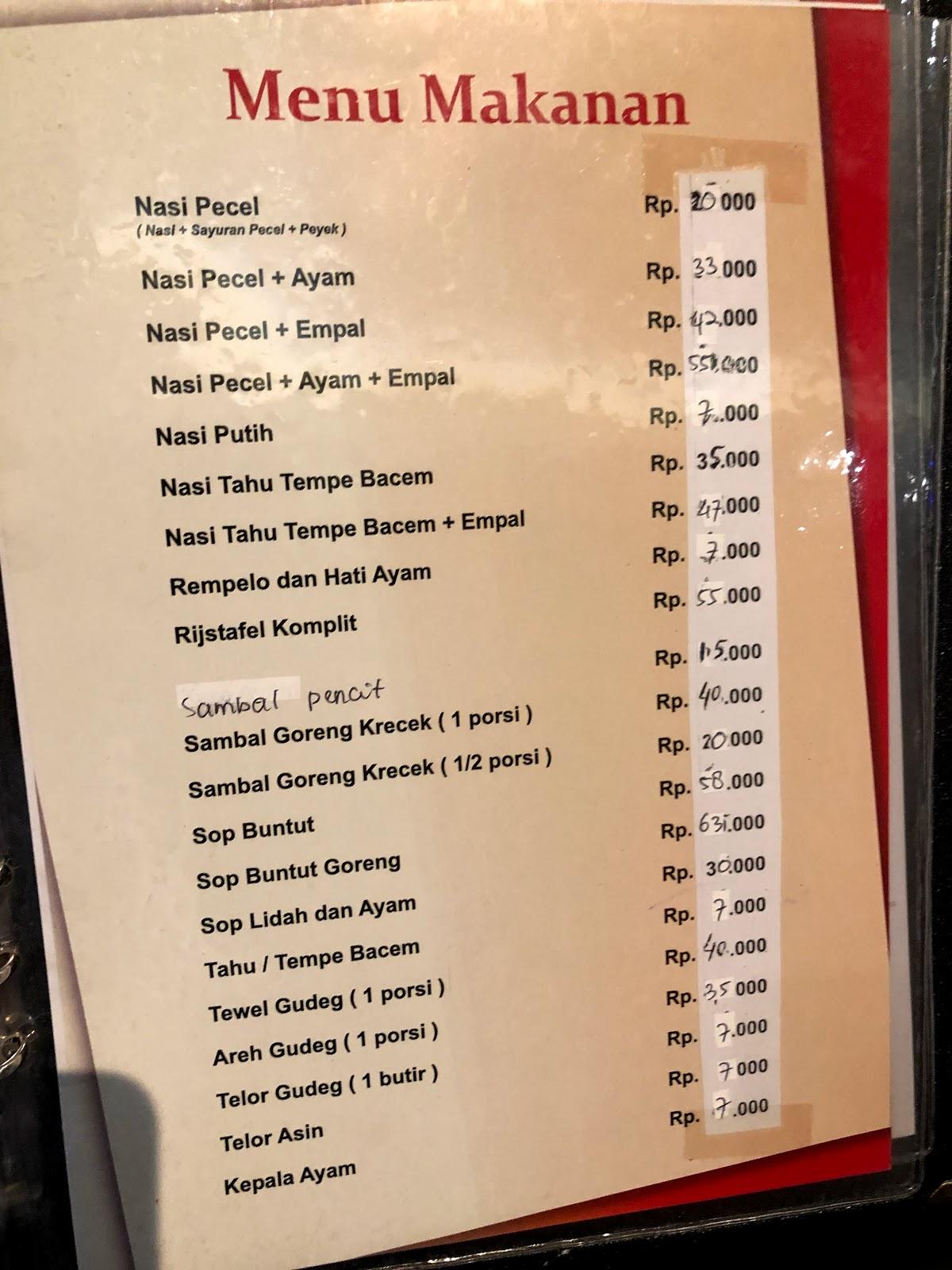 Menu at Happy Suzy Manyar Kertoarjo restaurant, Surabaya, Jl. Manyar ...