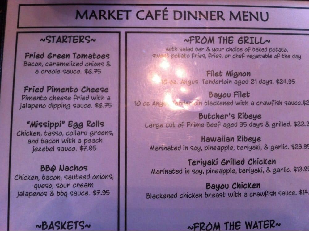 Menu at Market Cafe, Louisville, W Main St