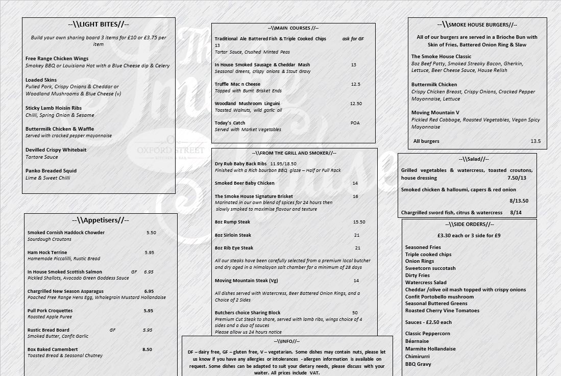 Menu at The Chequers Hotel pub & bar, Newbury