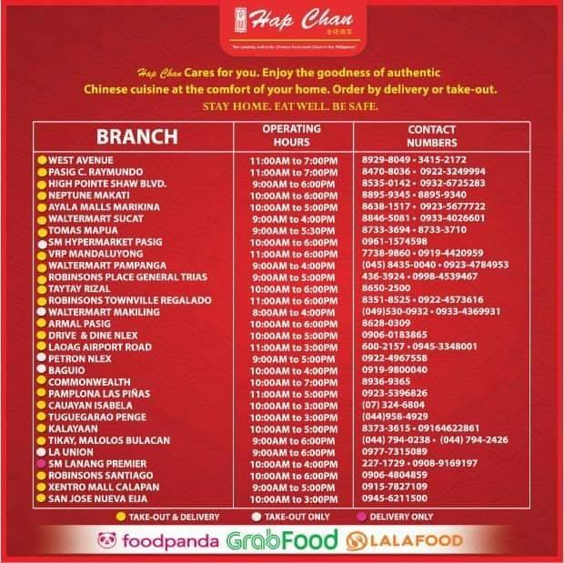 Menu at Hap Chan - Lipa restaurant, Lipa, Ayala Hwy