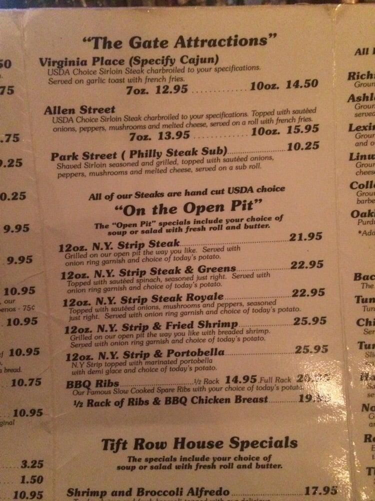 Menu at Gabriel's Gate pub & bar, Buffalo