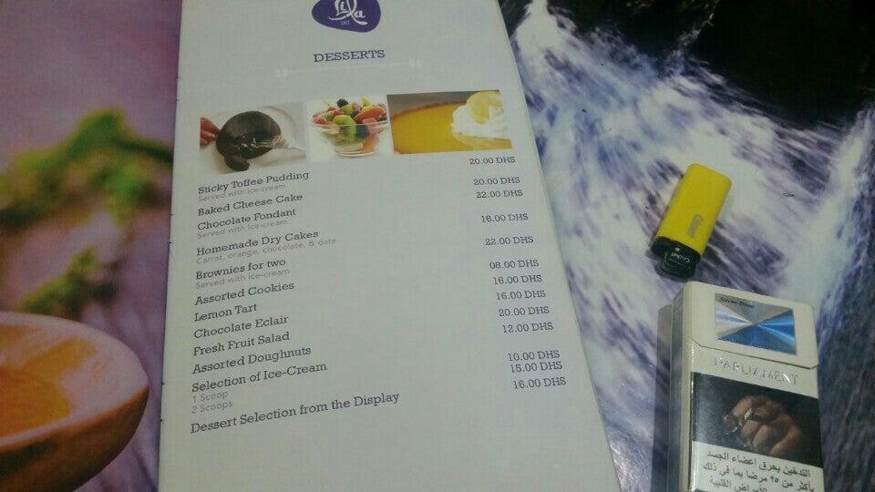 Menu at Lila Café restaurant, Dubai, MCN Hive