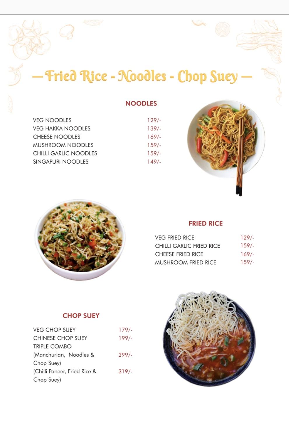 Menu at The Local House, Naraingarh
