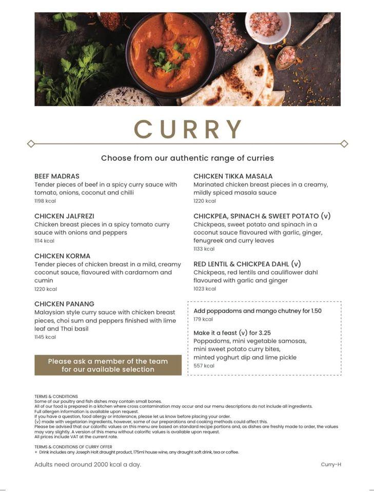 Menu at The Woodthorpe pub & bar, Manchester