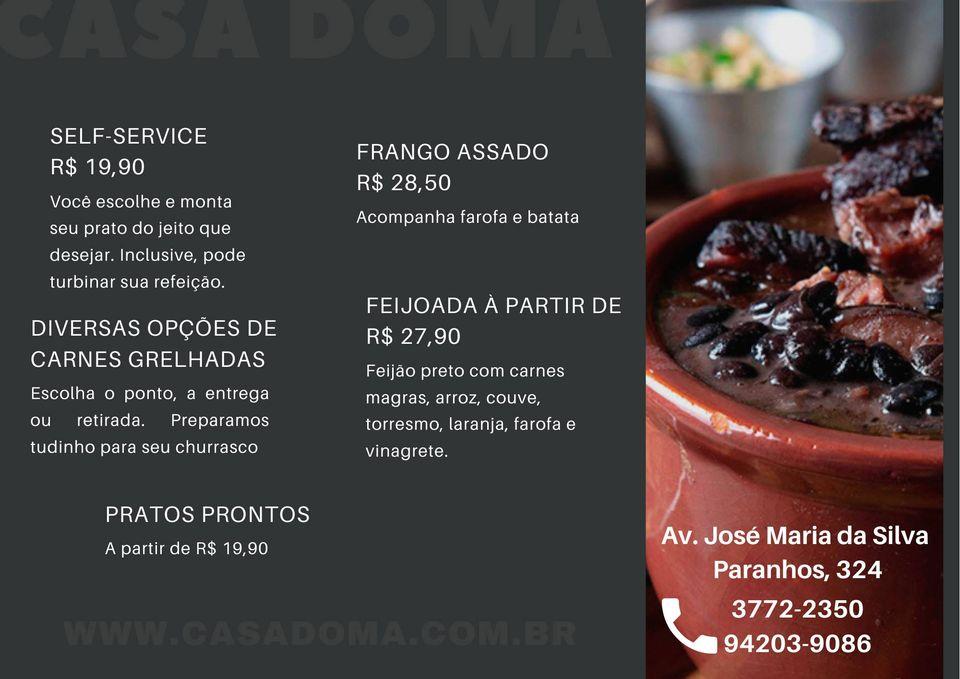 Menu em Casa Doma restaurante, São Paulo