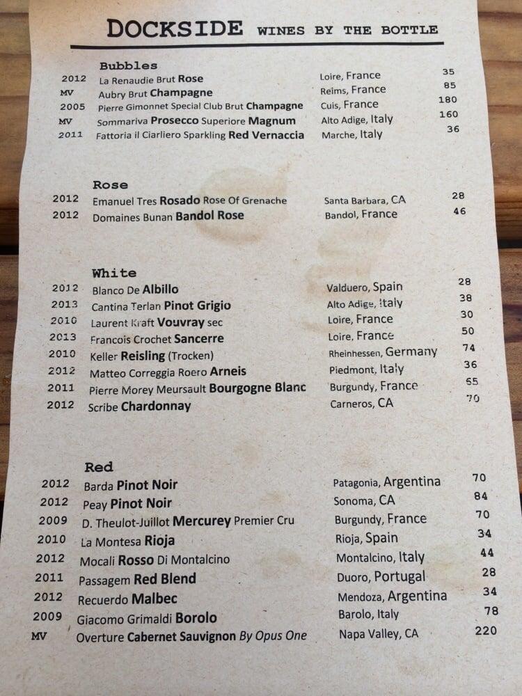Menu at Playa Provisions pub & bar, Los Angeles, 119 Culver Blvd