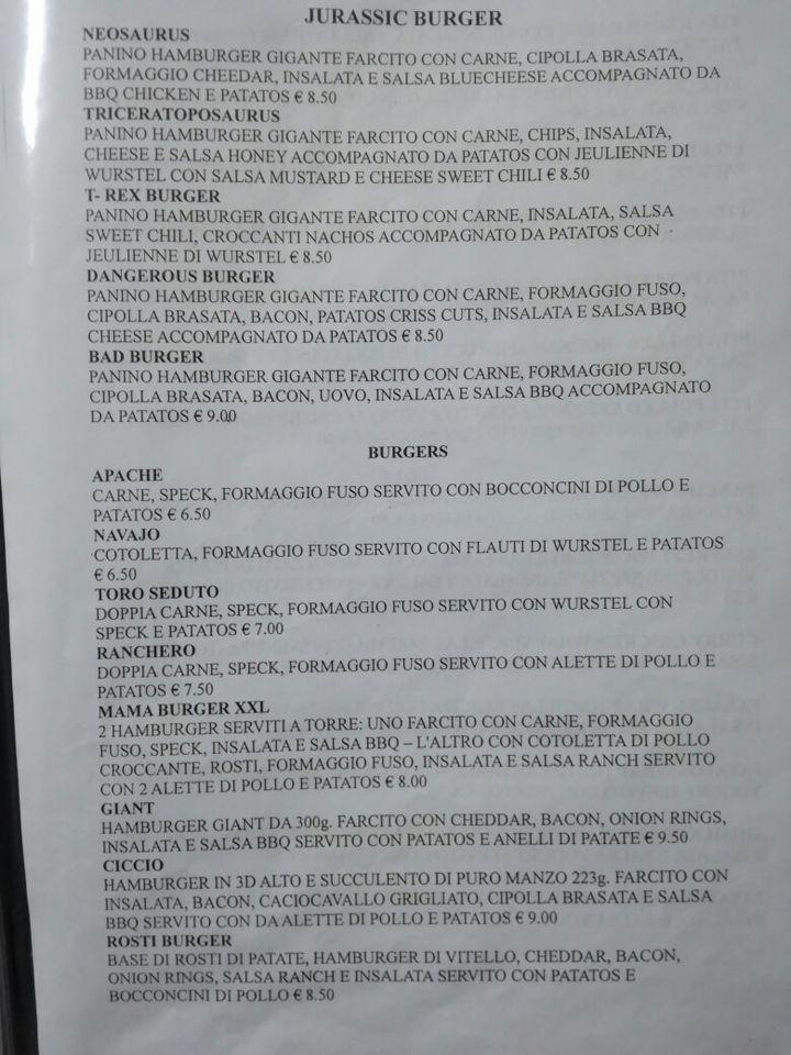 Menu da Purr purr pub & bar, Rapolla