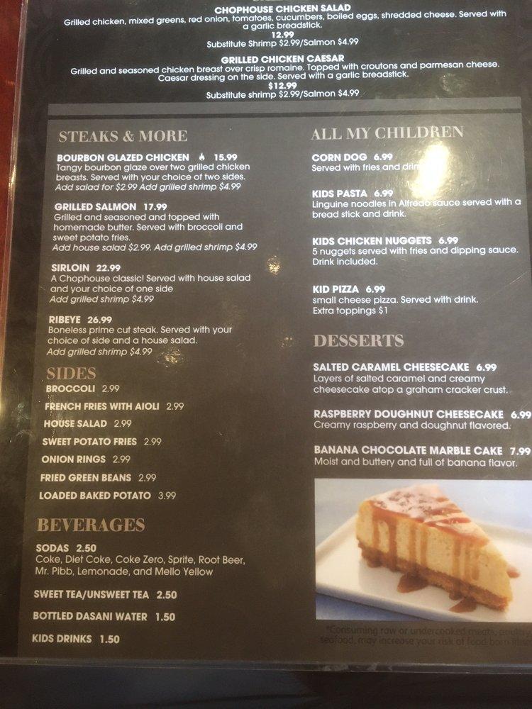 Menu at The Strand Bistro & Chophouse pub & bar, Jesup