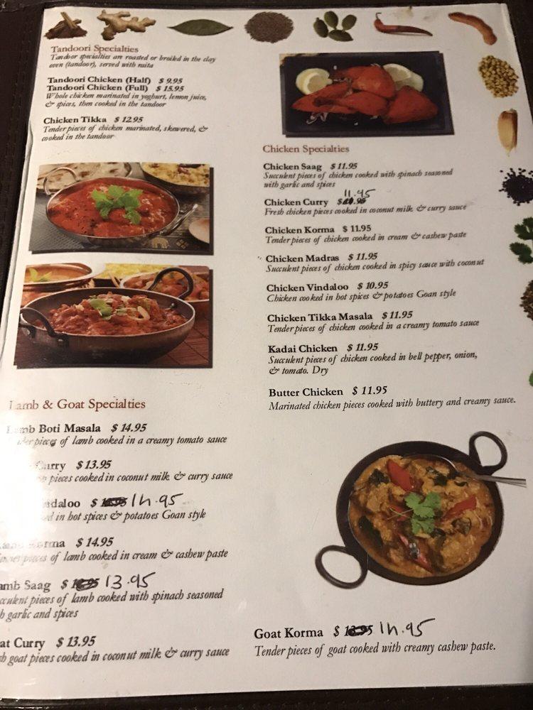 Menu at Bombay Bazar & Indian Restaurant, North Charleston