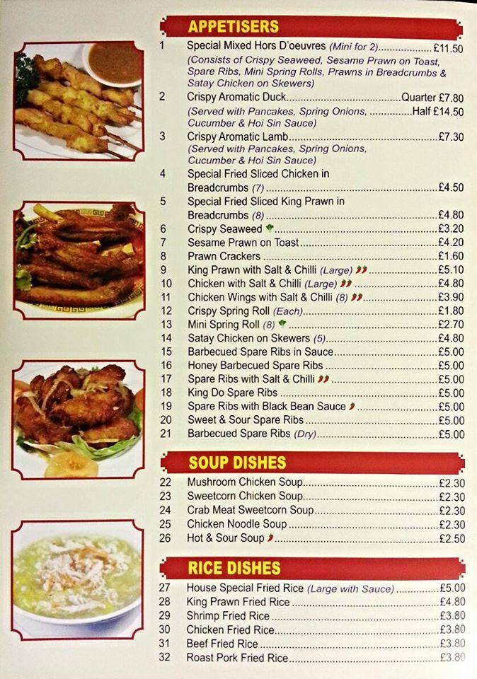 Menu at Happy Xpress Chinese fast food, Canterbury