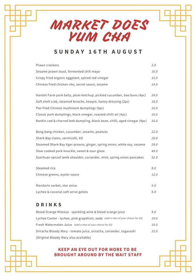 Menu at Market Eating House restaurant, Bunbury