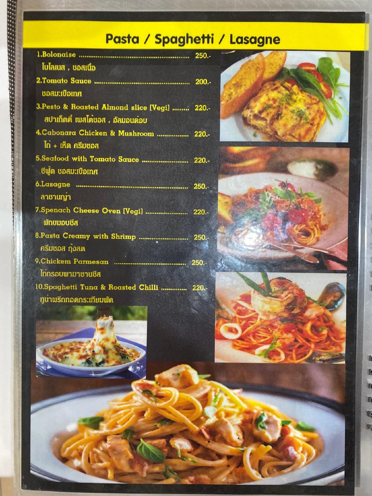 Menu at Nang Naan Halal Restaurant, Rawai