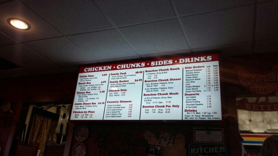 Menu at Roy's Fried Chicken restaurant, Coweta, OK-51