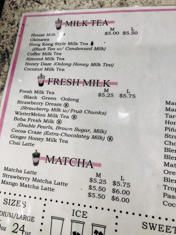 Menu at Sweet Straw, Napa