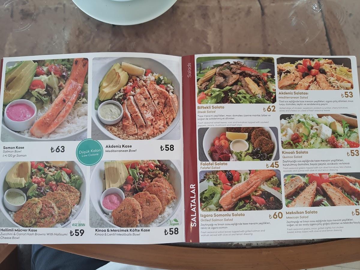 Menu at Eziç Famagusta, Cyprus
