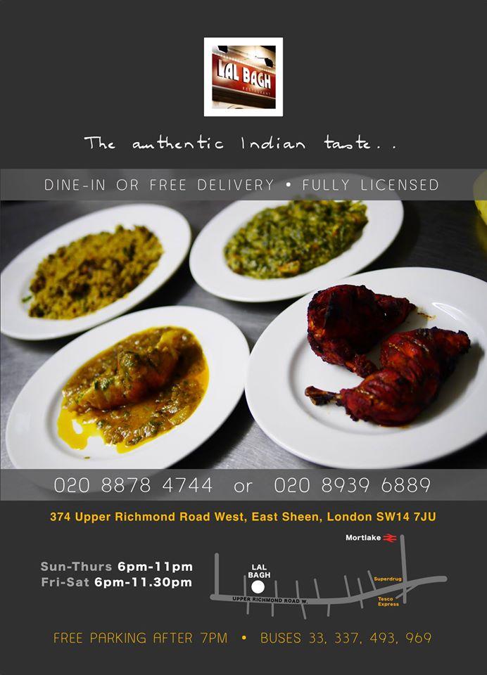Menu at Lal Bagh Indian Restaurant, East Sheen, London, 374 Upper ...