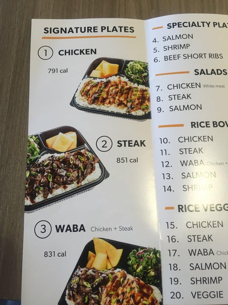 Menu at WaBa Grill fast food, Ventura, Telephone Rd Ste 1a