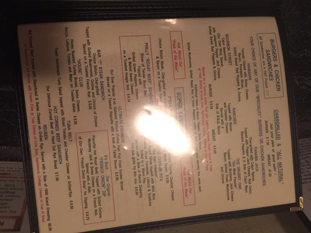 Menu at Clubhouse, Parma Heights
