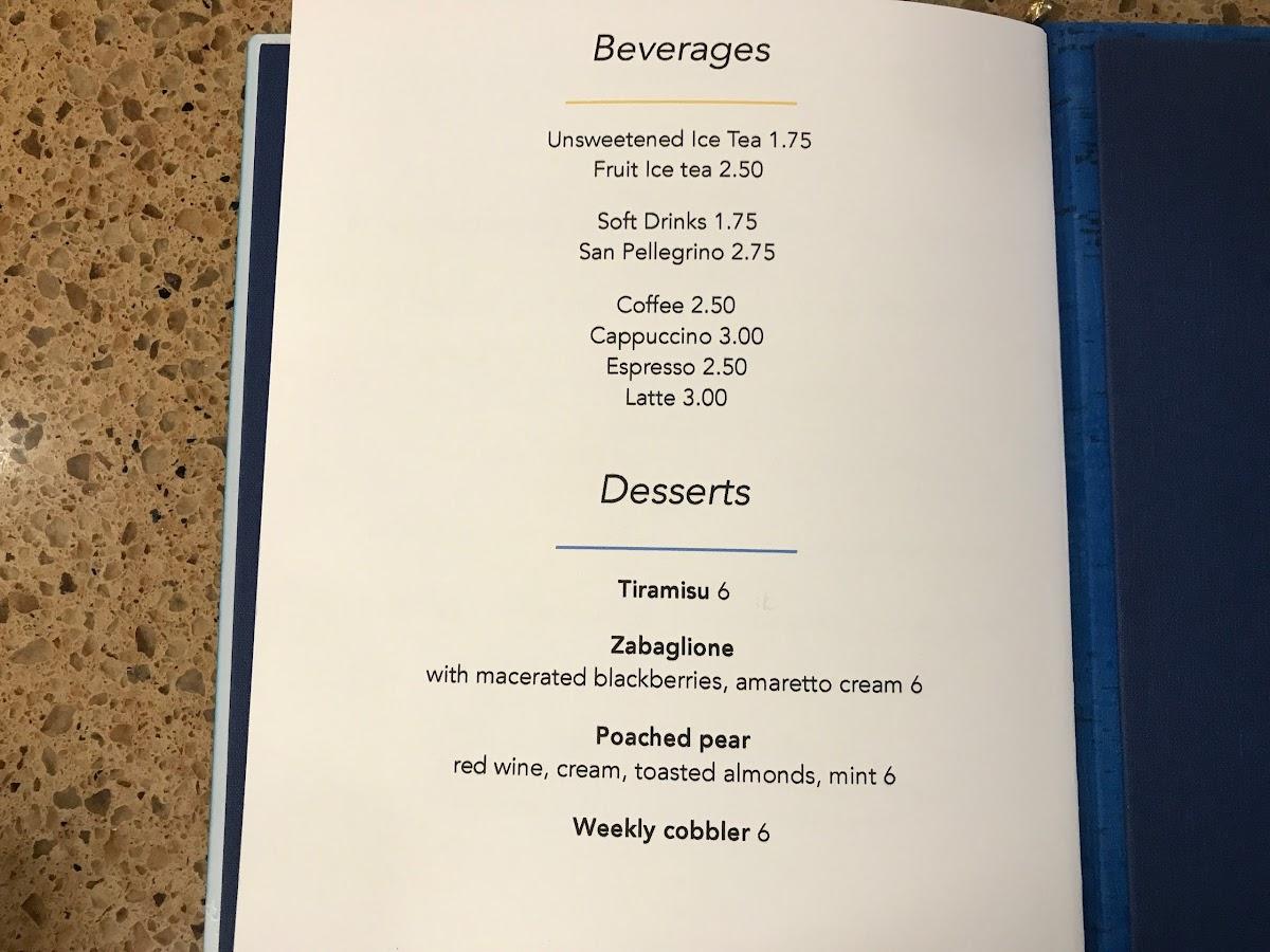 Menu at Libro at Laurelwood restaurant, Memphis