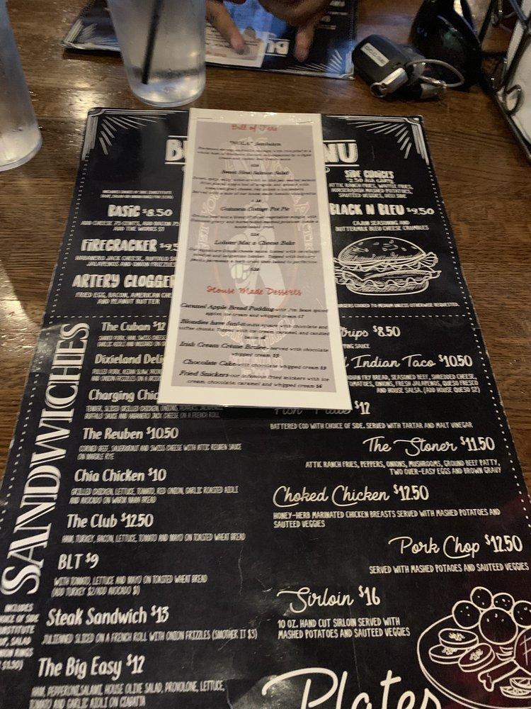 Menu at The Attic East Bar and Grill, Sioux Falls