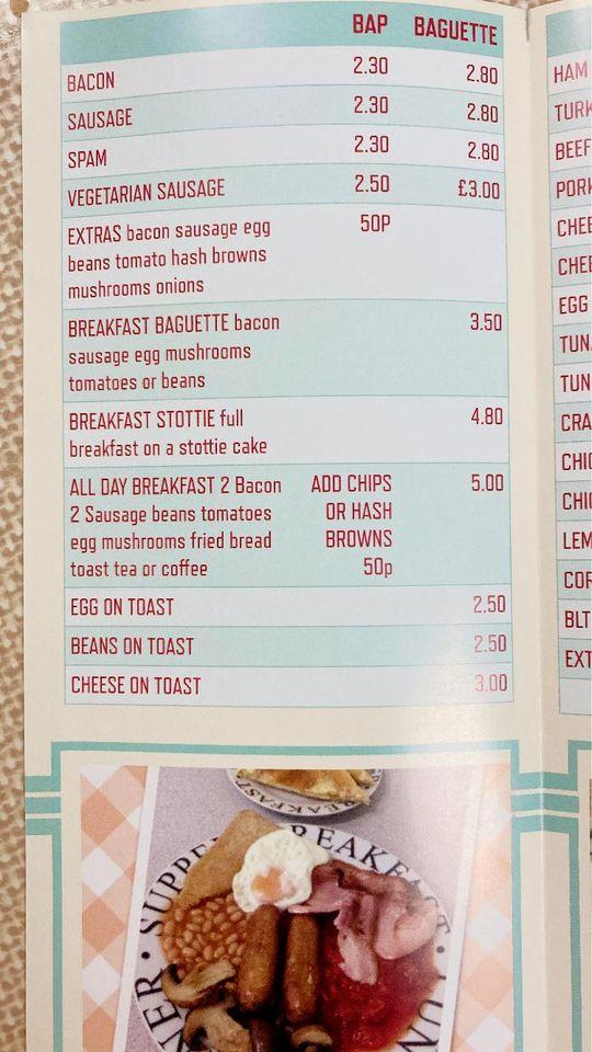 Menu at The Upper Crust, Doncaster