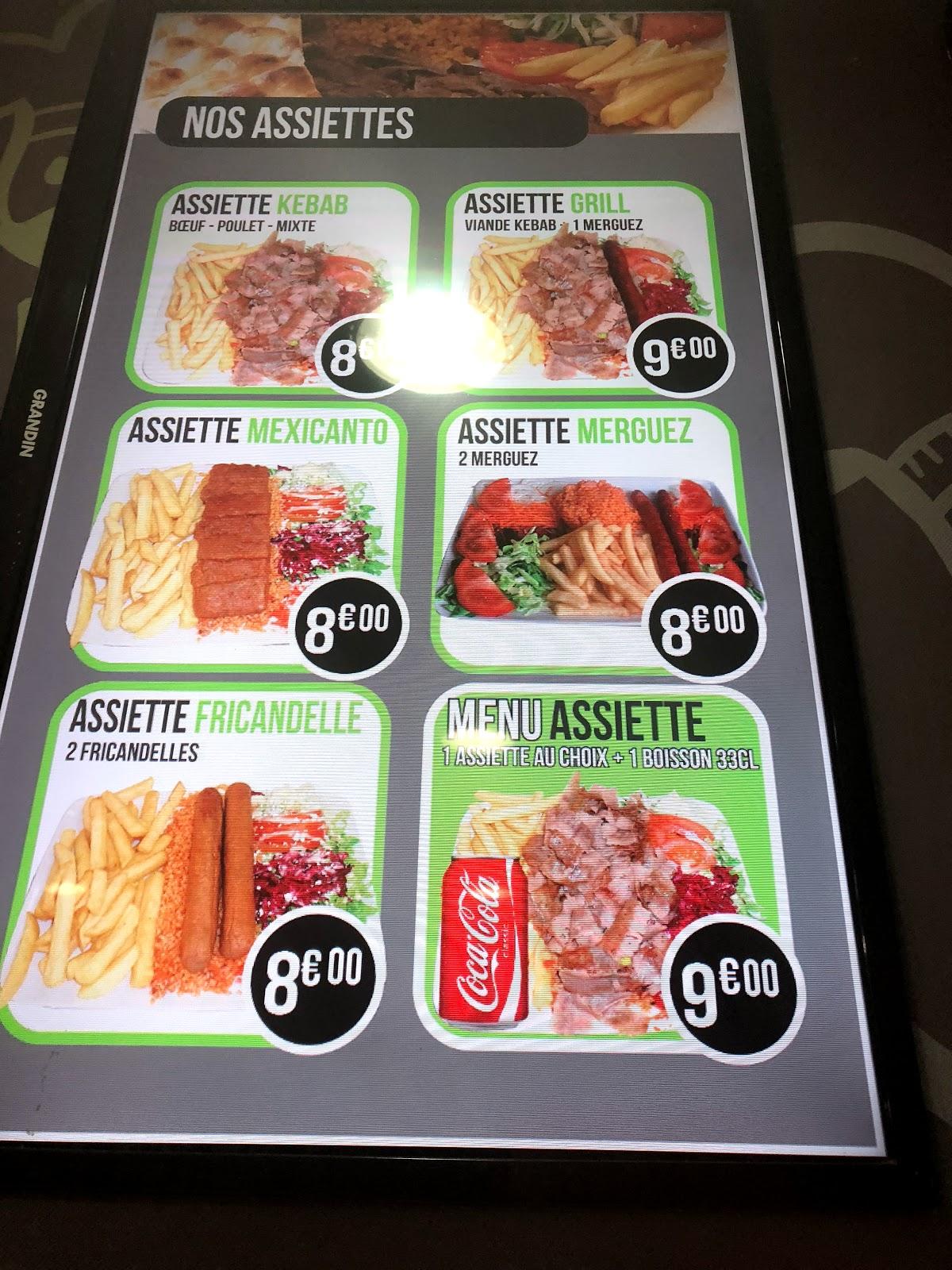 Menu au El Pacha restaurant, La Madeleine