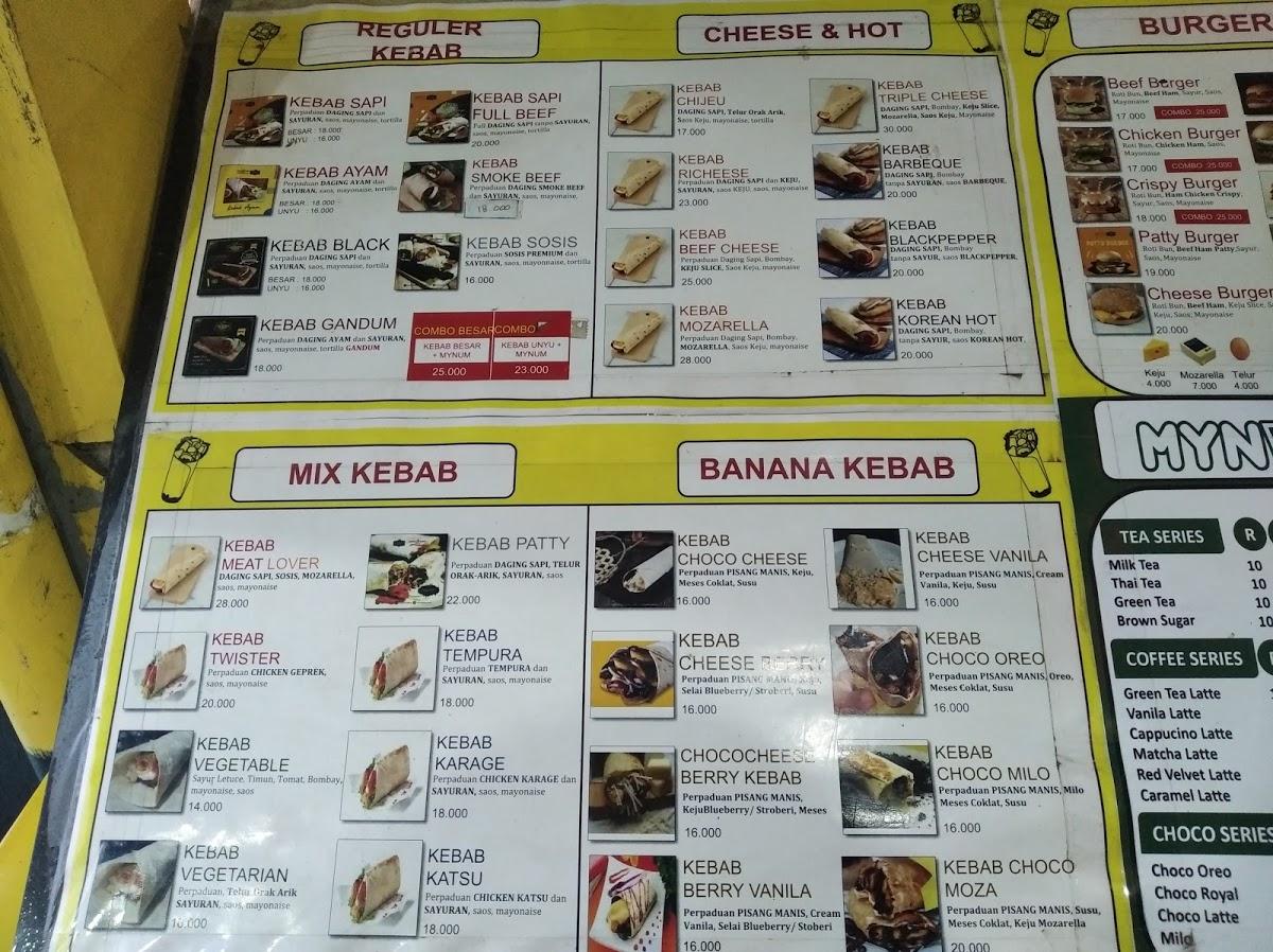Menu at Kebab Turki Baba Rafi Limbangan, Cilacap