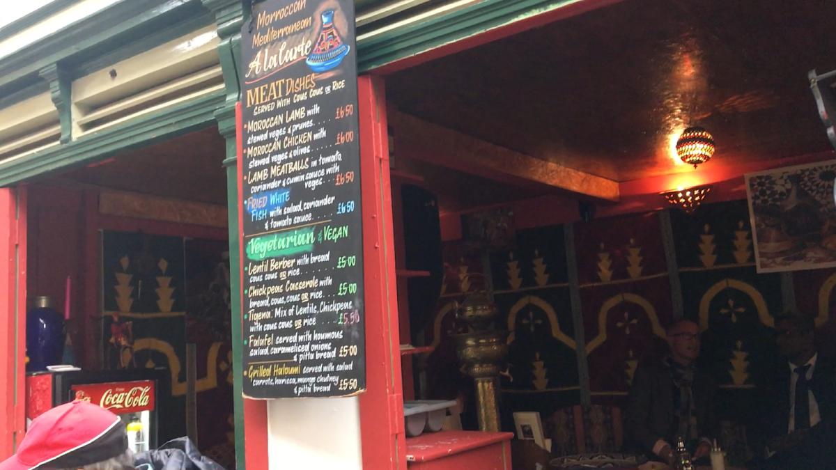 Menu at Cafe Atlas, Bristol