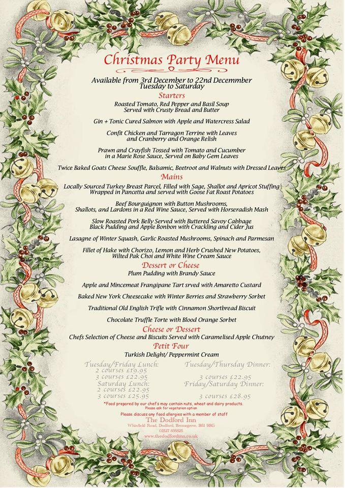 Menu at The Dodford Inn pub & bar, Bromsgrove